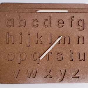 Montessori Wooden Tracing Board Lowercase Letters Montessori English ...