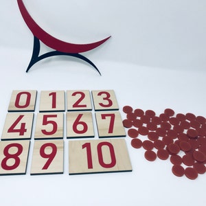 Montessori Number Cards and Counters - Montessori Materials, Montessori ...