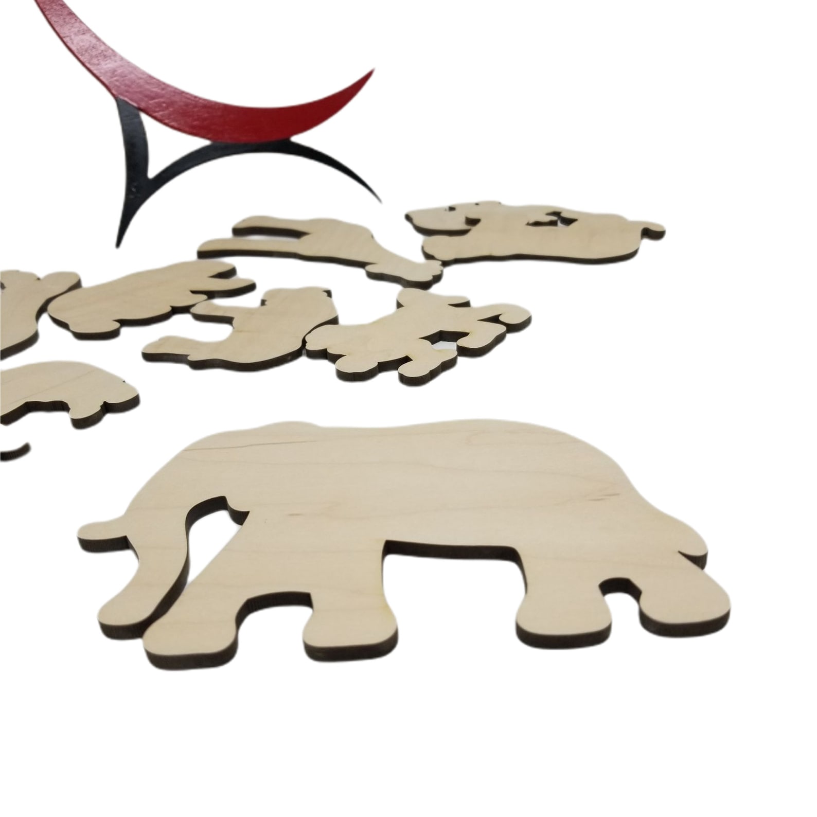 Set of 15 Wooden Animal Cutouts Kids Art and Crafts Wooden | Etsy