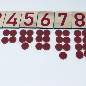 Montessori Number Cards and Counters - Montessori Materials, Montessori ...