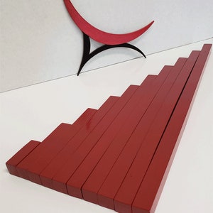 Montessori Red Rods - Montessori Sensorial Materials - Long Rods ...