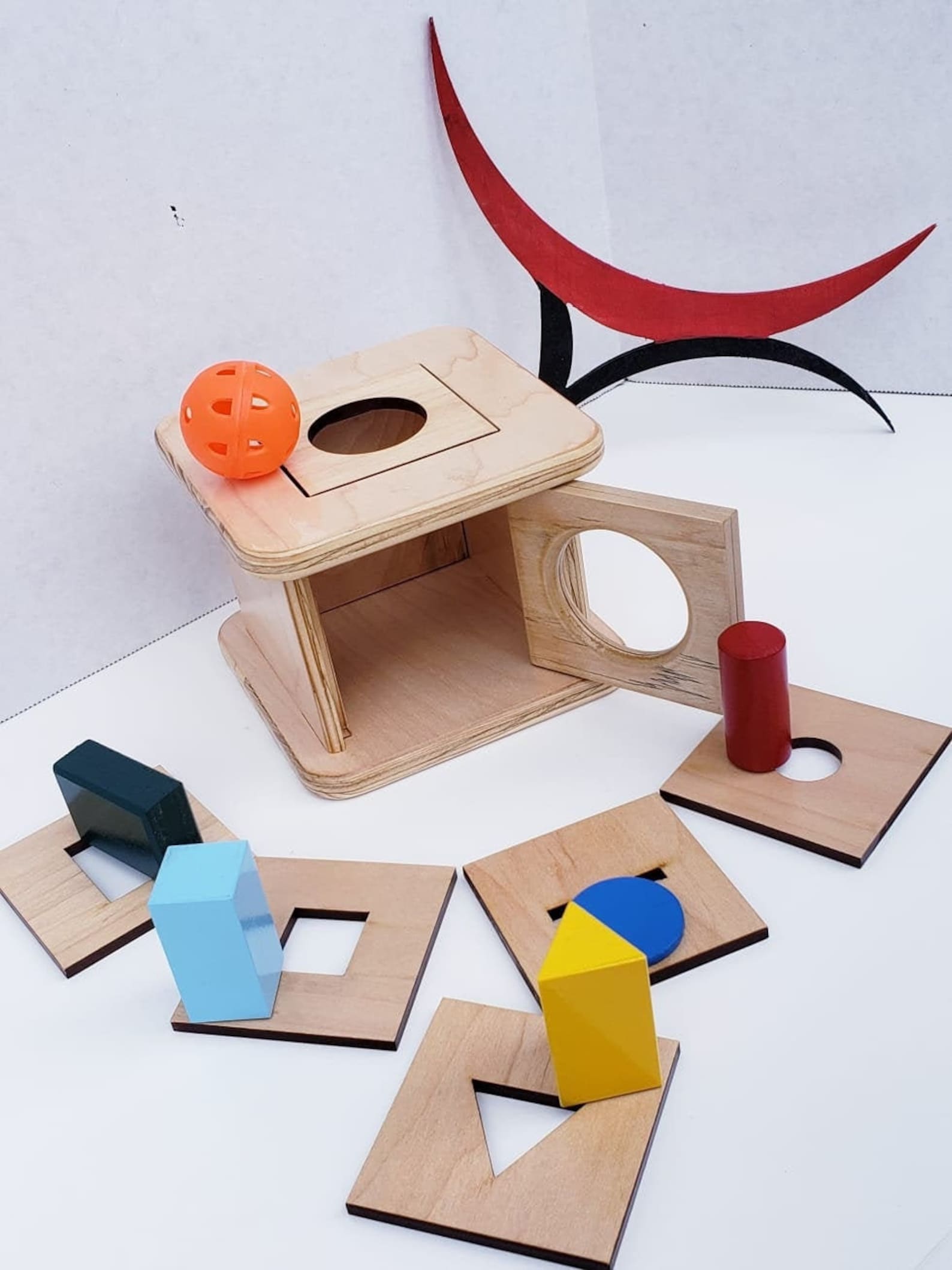 Montessori Imbucare Box 6 in 1 Shape Matching Box With - Etsy