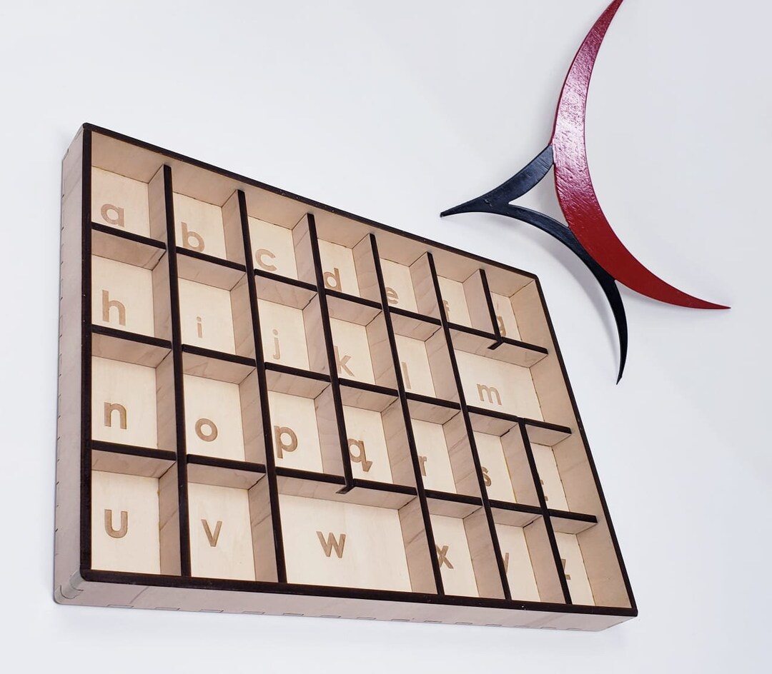 Wooden Box for Movable Alphabets for Felt Letters - Etsy