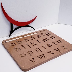Montessori Wooden Tracing Board Lowercase Letters Montessori English ...