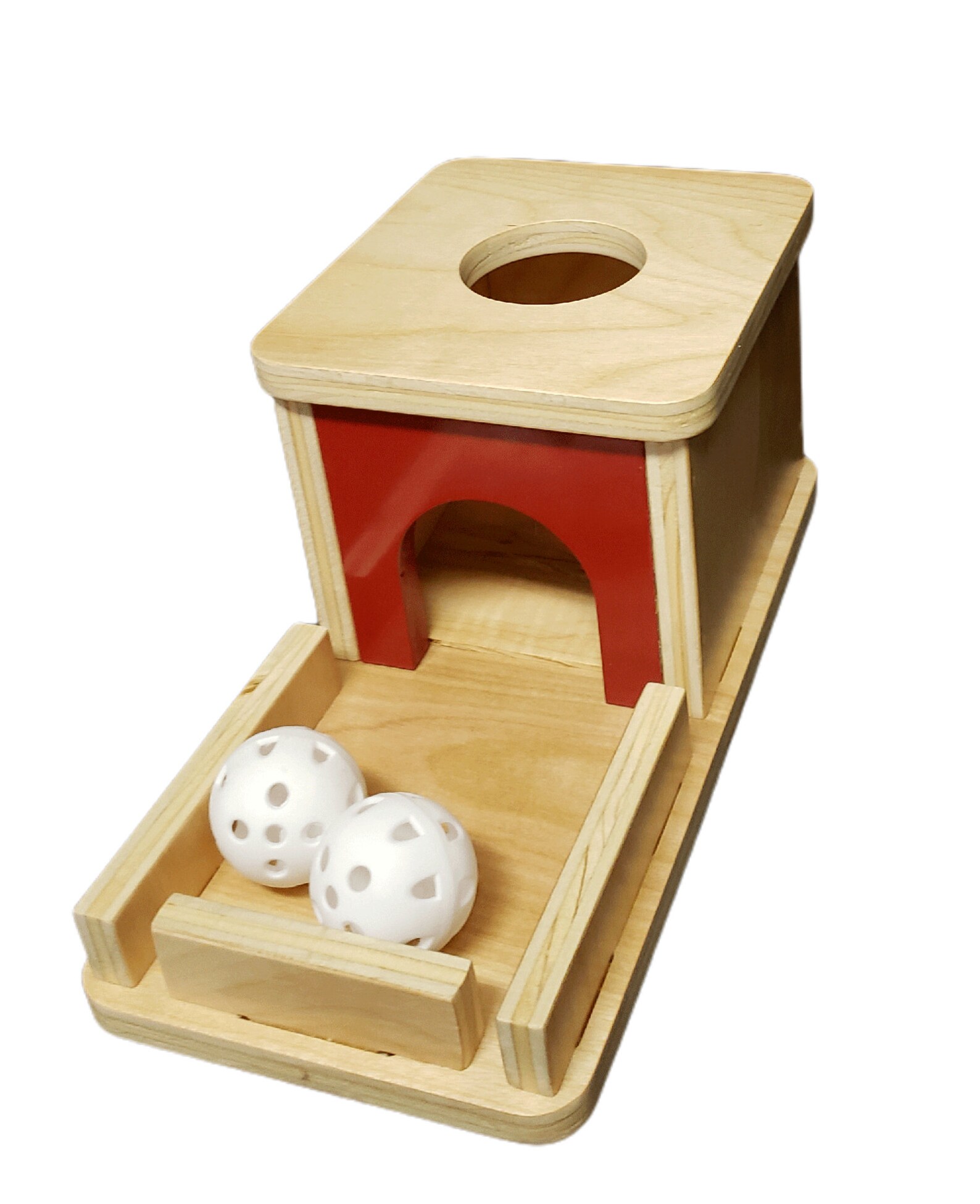 Montessori Object Permanence Box With Tray and Ball Early - Etsy