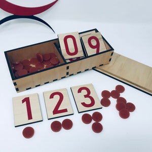 Montessori Number Cards and Counters - Montessori Materials, Montessori ...