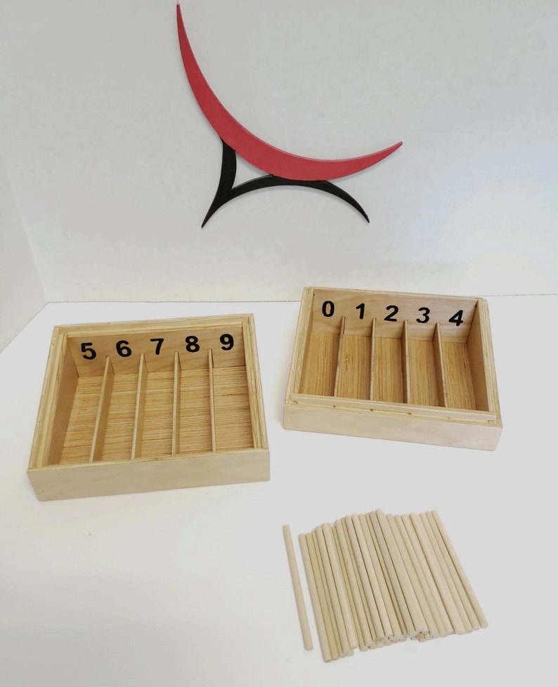 Montessori Math Activity Montessori Spindle Box Toddlers - Etsy Australia