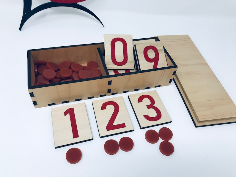 Montessori Number Cards and Counters Montessori Materials - Etsy