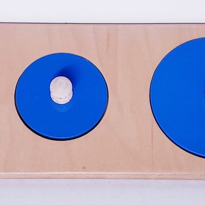 Montessori Geometric Shape Puzzle - 3 Circles Puzzle - 3 Piece Circle ...