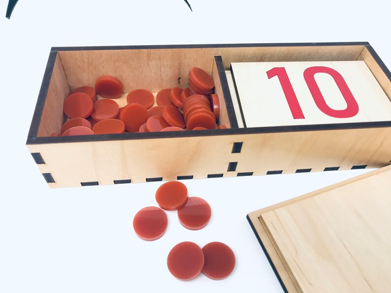 Montessori Number Cards and Counters Montessori Materials - Etsy