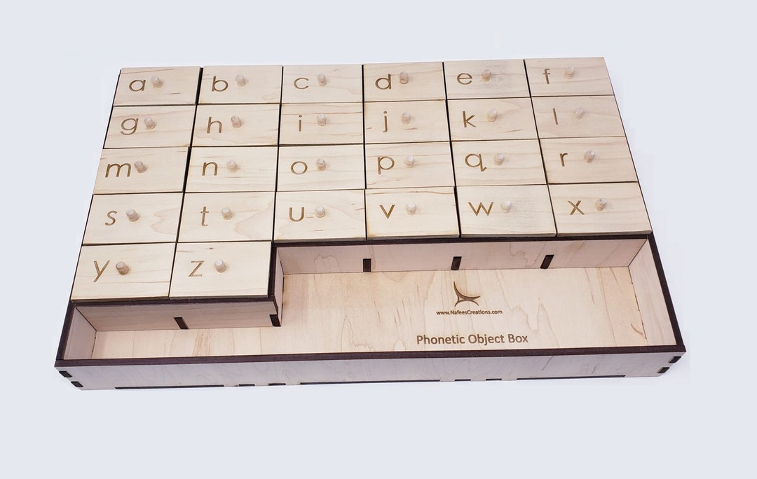 Phonetic Object Box - Montessori Based Objects Sorting Box - BOX ONLY ...