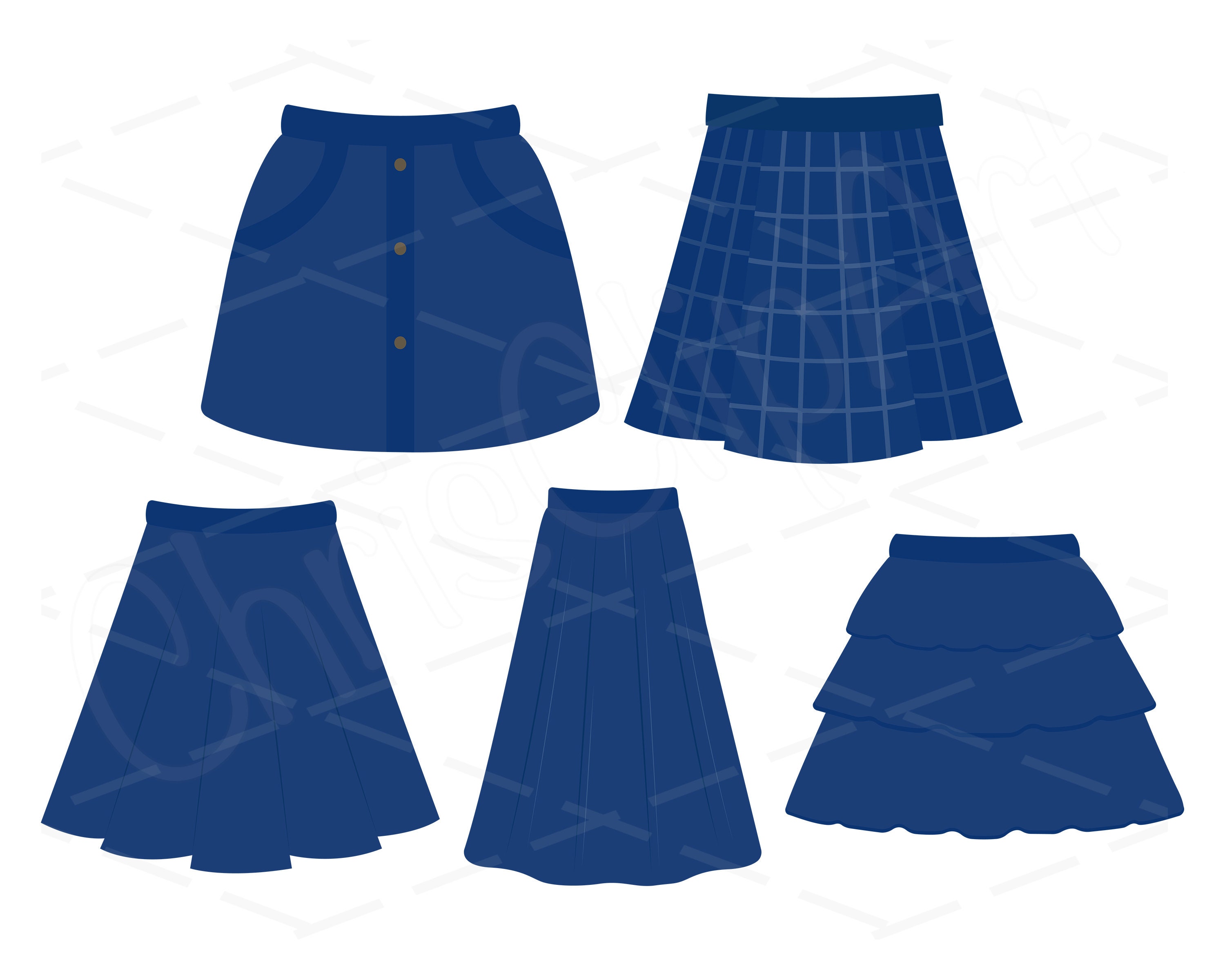 Blue Skirt Clip Art