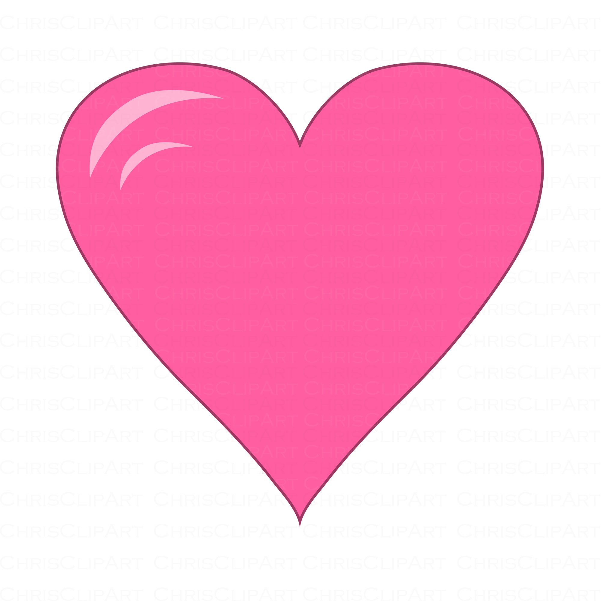 Rosa Herz Svg Cartoon Herz Svg Valentinstag Herz Svg | Etsy