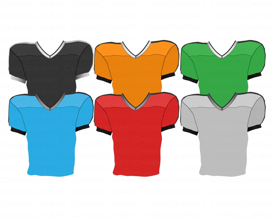 FOOTBALL JERSEY BUNDLE, Clipart Football Jerseys, Png Svg Jpg Files - Etsy