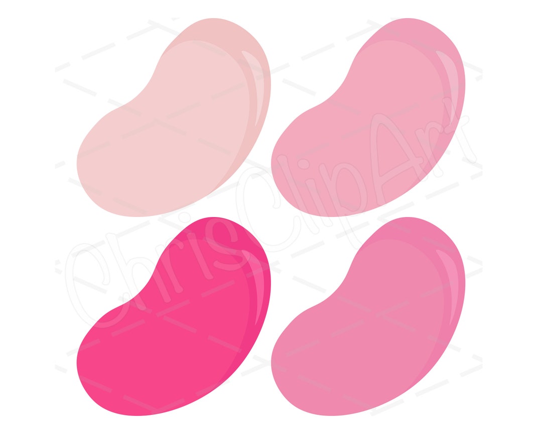 Pink Jelly Bean Clipart – SVG PNG JPG Bundle (digital Download) - Etsy