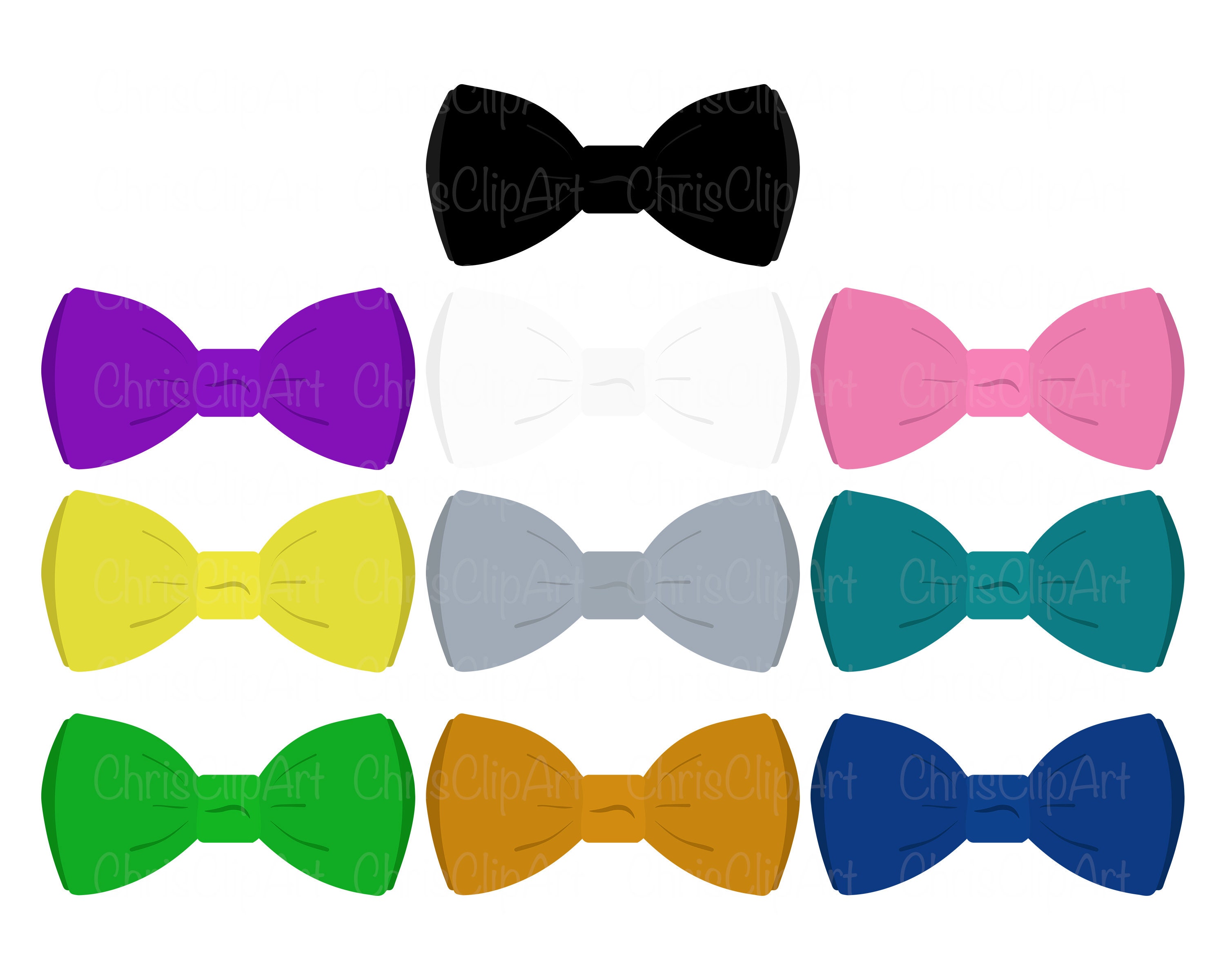 Black Bow Ties Clip Art