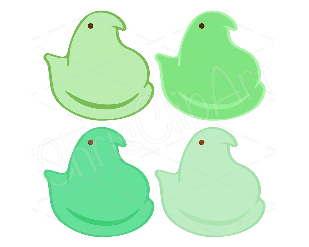 Easter Candy SVG PNG JPG - Green Marshmallow Chick Duck Sublimation ...