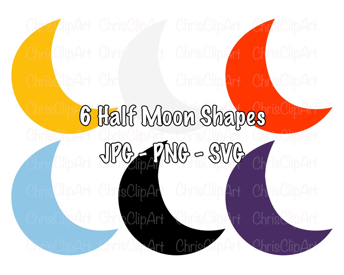 HALF MOON SVG Bundle Half Moon Svg Svg Half Moon Half Moon - Etsy
