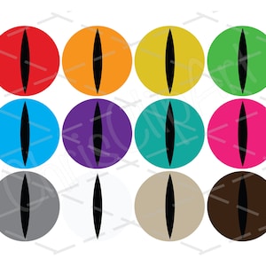 Snake Eye Clipart Bundle - 12 Colors - SVG PNG JPG - Eye Vector ...