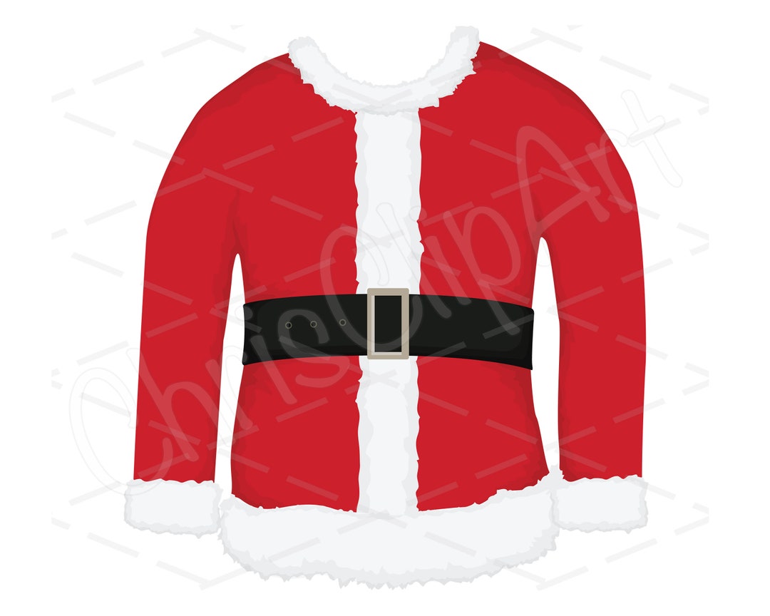 Santa Jacket SVG PNG JPG - Santa Coat Clipart - Christmas Clipart ...