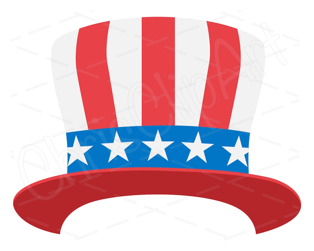 Uncle Sam Hat SVG PNG JPG - Patriotic Top Hat Cricut - U.S.A. Hat ...