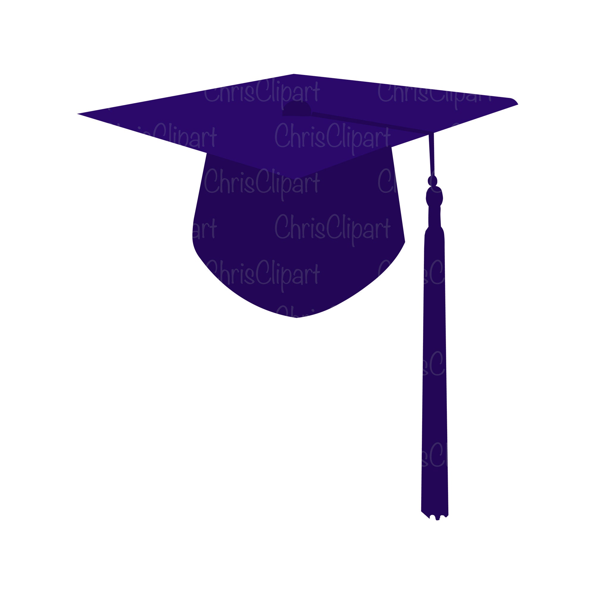Purple Graduation Cap Clip Art