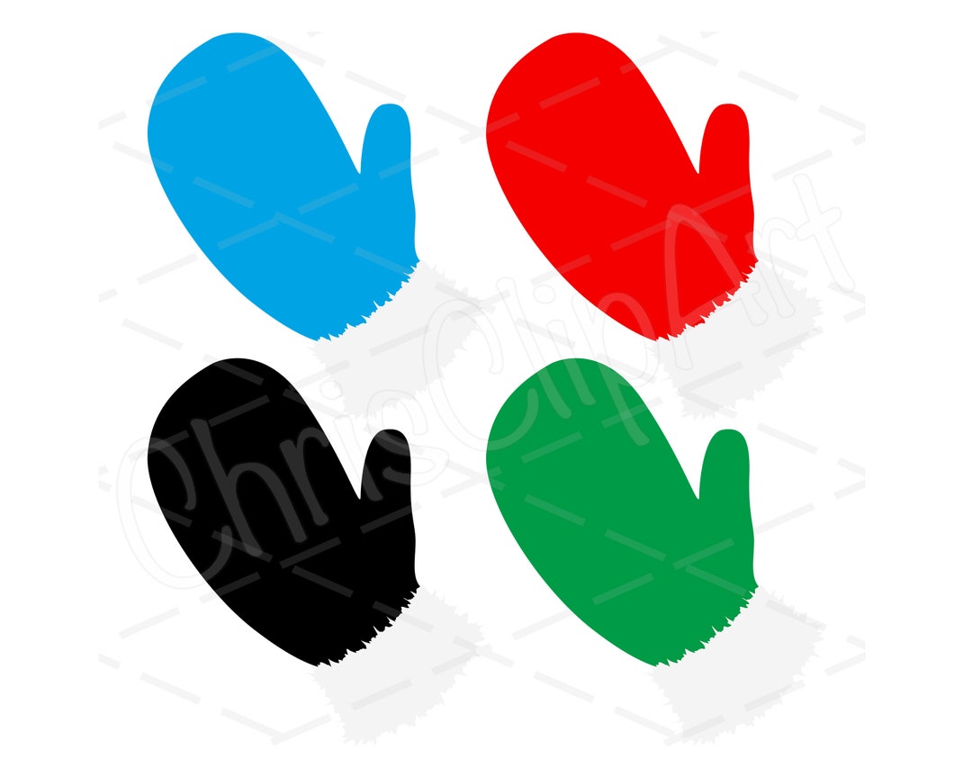 Mitten SVG PNG JPG - Bundle of 4 Colors - Mitten Sublimation - Mitten ...