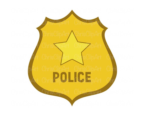 Gold Police Badge Clip Art