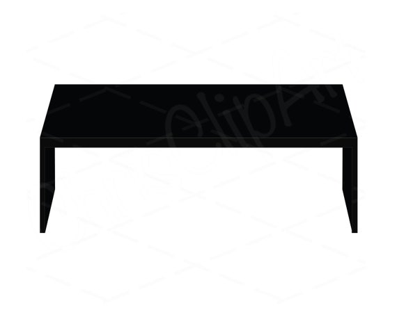 School Table Clipart Black And White