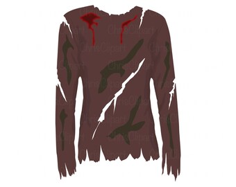 Ripped Shirt Vector - Etsy UK