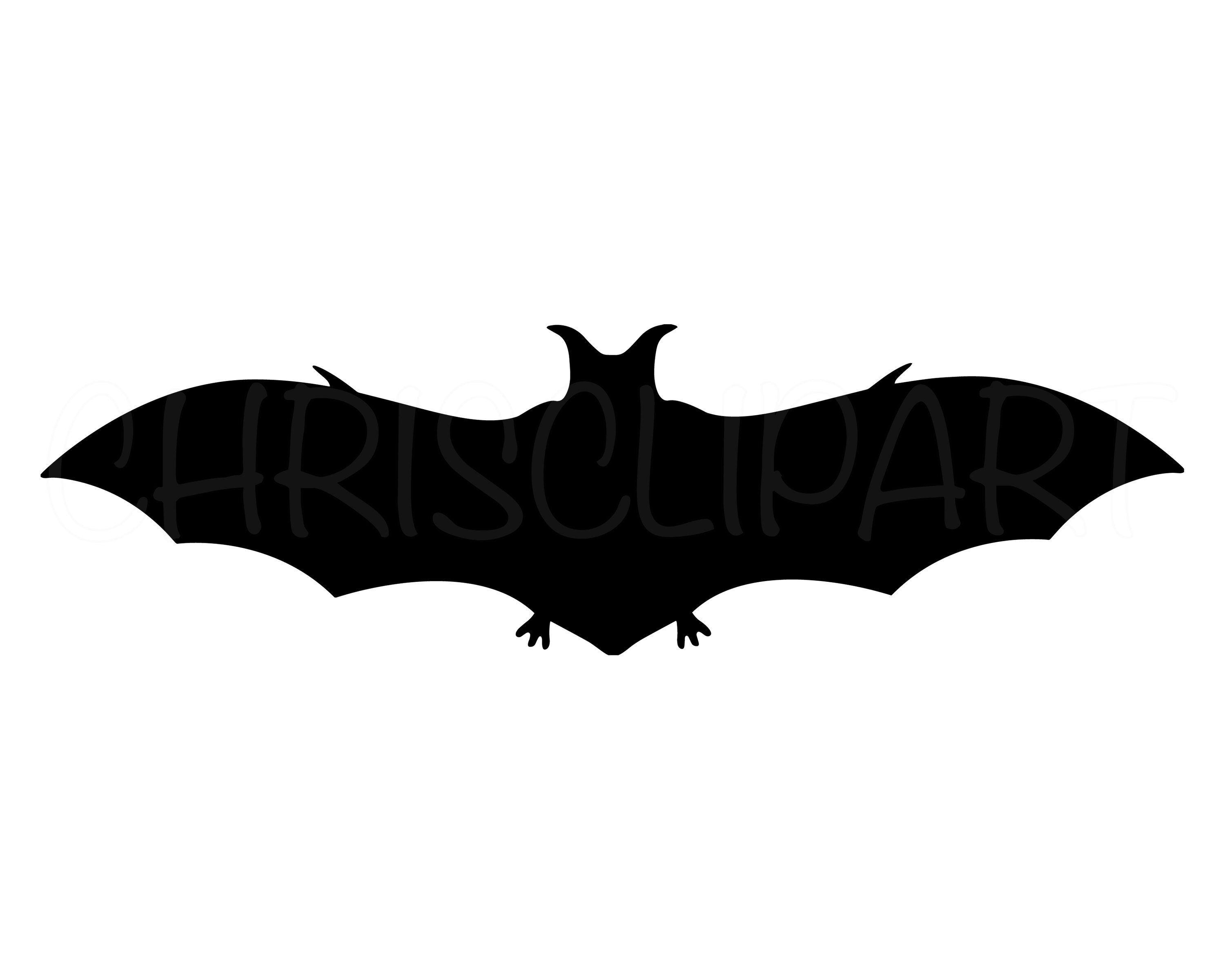 Bat Black And White Clipart