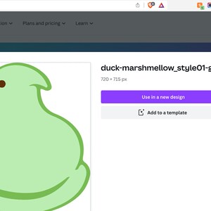 Easter Candy SVG PNG JPG - Green Marshmallow Chick Duck Sublimation ...