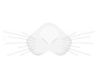 Rabbit Nose Clipart - Etsy UK