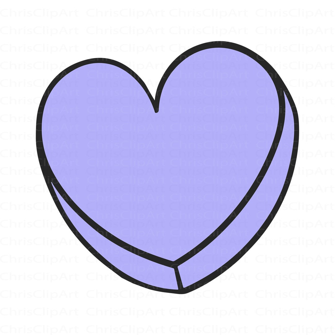 Purple Conversation Heart SVG PNG JPG Candy Heart Clipart - Etsy