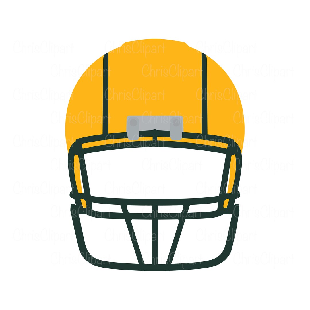 Yellow Football Helmet Clipart