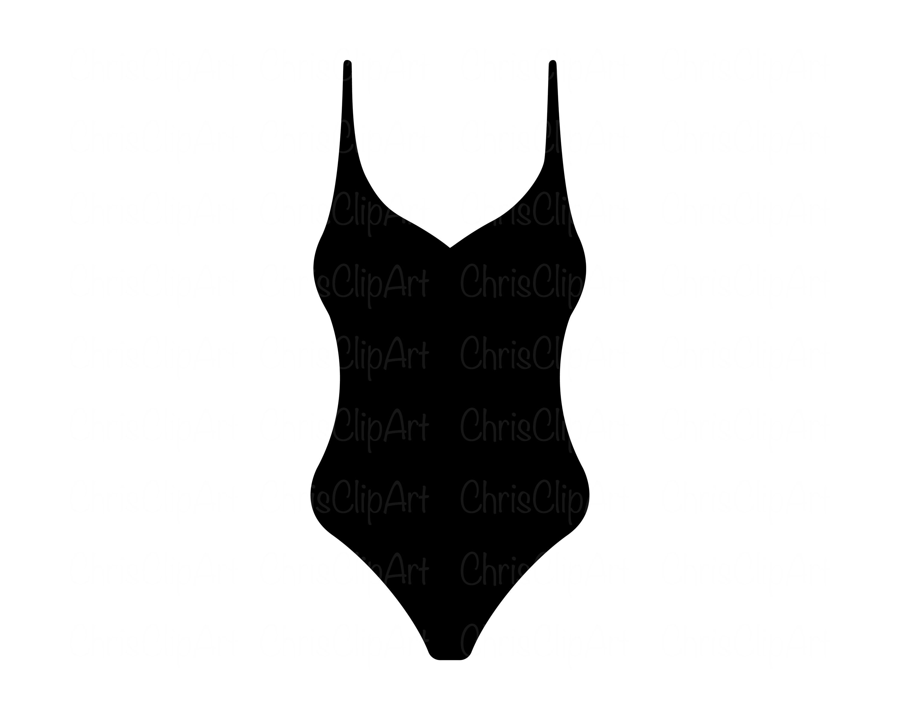Swimsuit Clipart Black And White