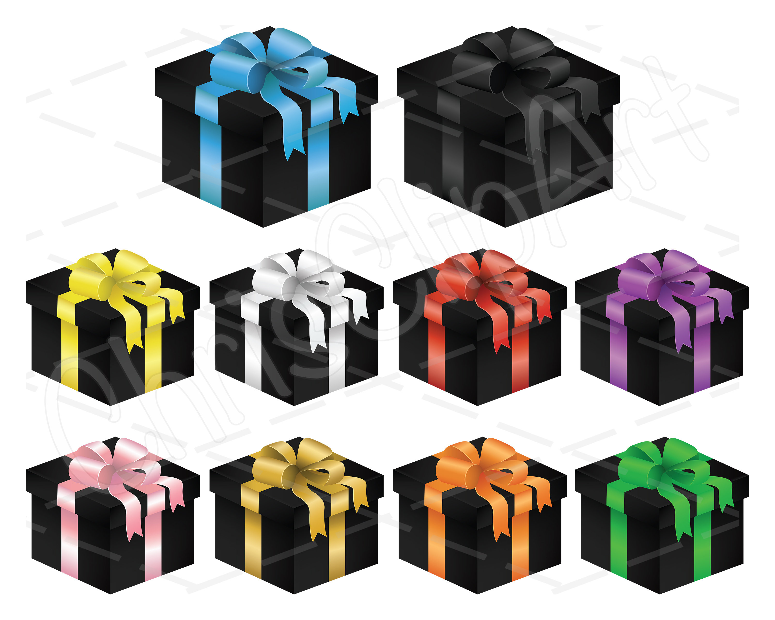 Christmas Gift Boxes Clip Art