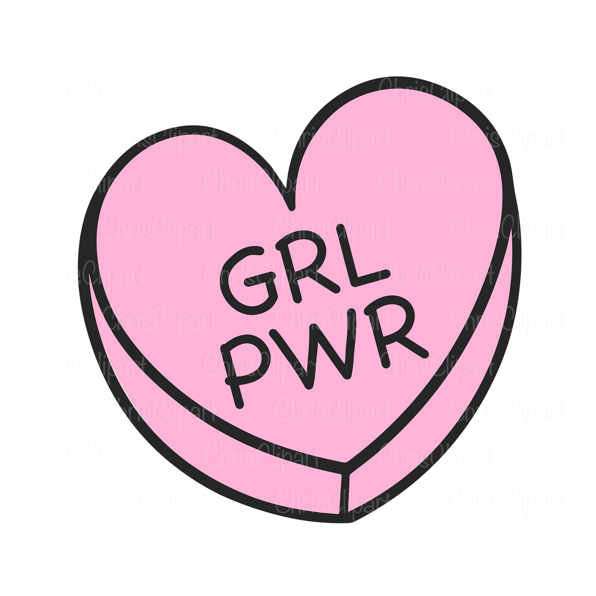 Blank Candy Heart Clip Art