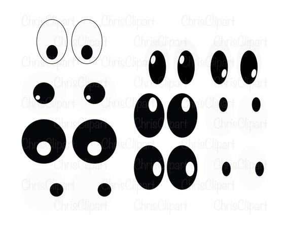 Button Eyes Svg Clipart Eyes Svg Eyes Png Cartoon Eyes - Etsy