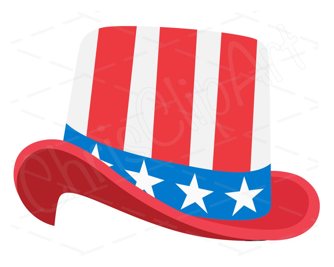 Uncle Sam Hat Clipart – Patriotic 4th of July Design (digital Download ...