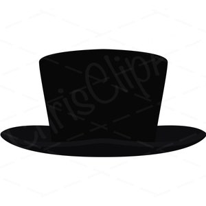 Black Top Hat SVG PNG JPG Bundle Four Styles Top Hat Clipart Top Hat ...