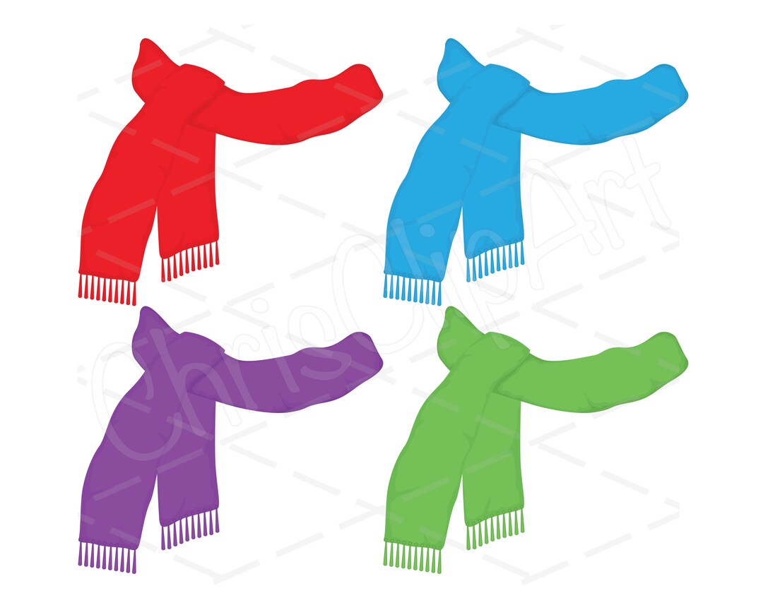 Scarf SVG PNG JPG - Bundle of 4 Colors - Scarf Sublimation - Snowman ...