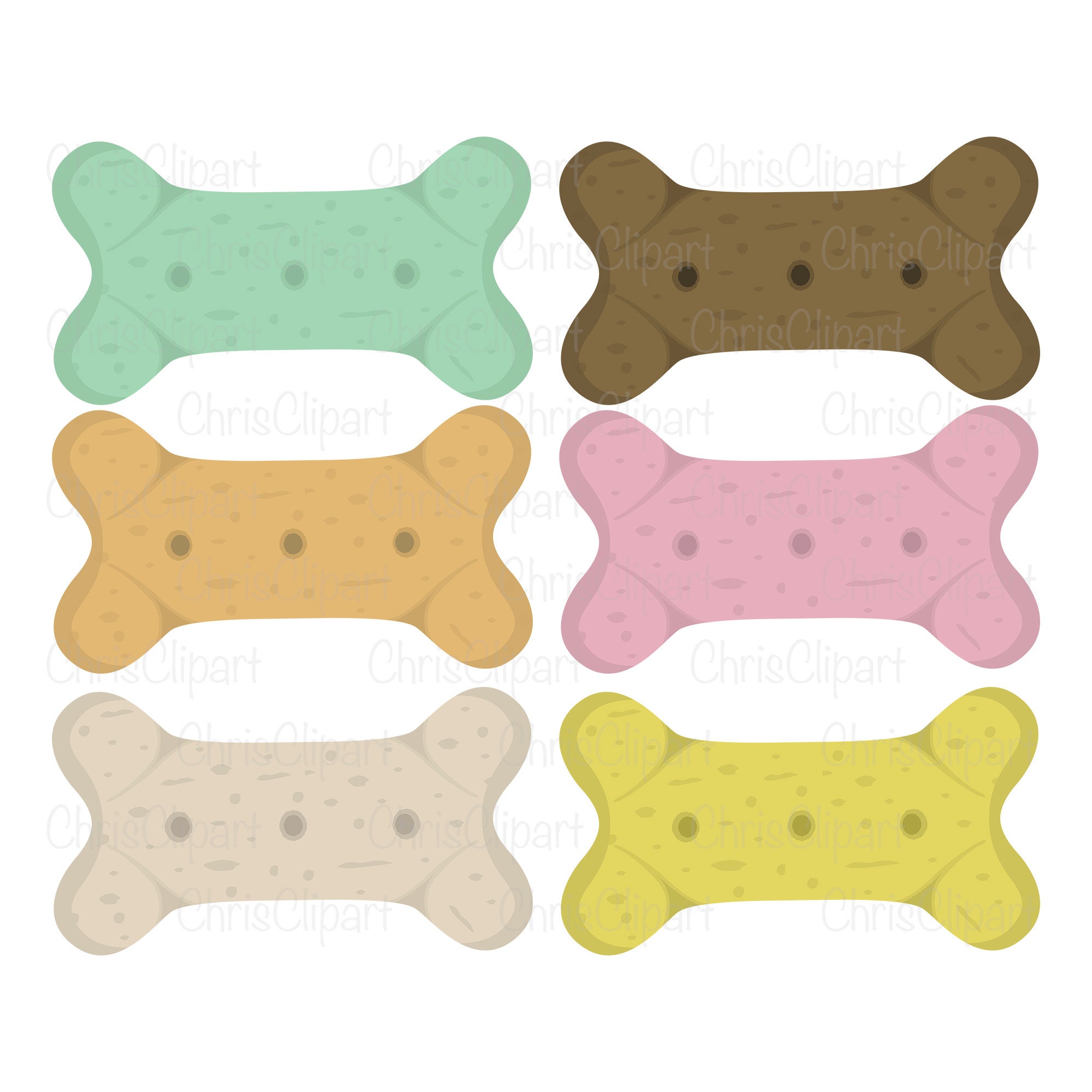 Cartoon Dog Bones Clipart