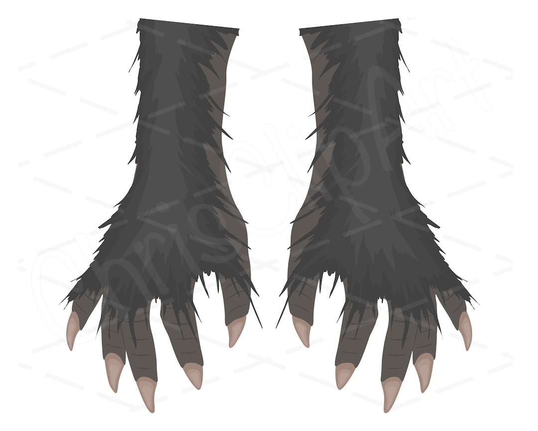 Werewolf Claws SVG PNG JPG Werewolf Claws Clipart Wolfman - Etsy