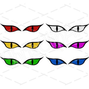 Scary Eyes SVG PNG JPG - Monster Eyes Clipart - Devil Eyes Sublimation ...
