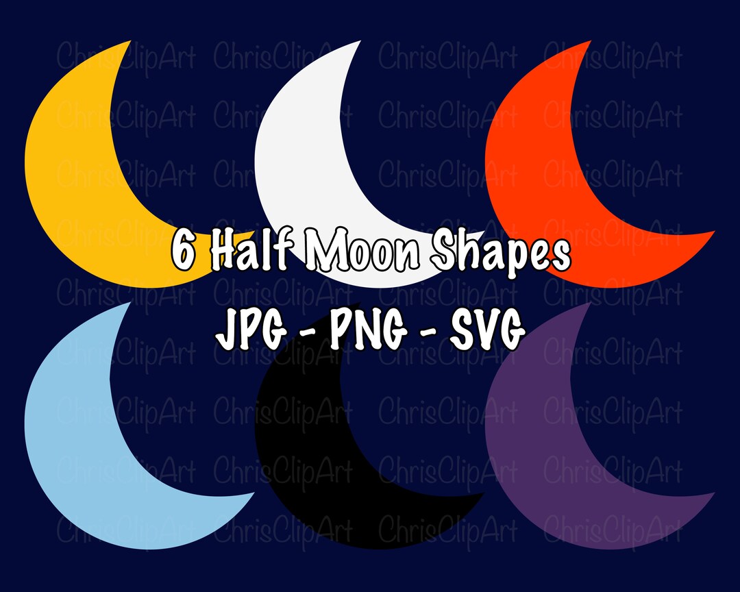 HALF MOON SVG Bundle Half Moon Svg Svg Half Moon Half Moon - Etsy
