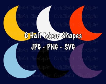 Printable Half Moon - Etsy