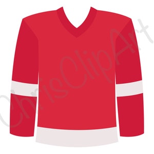 Red Hockey Jersey SVG PNG JPG - Front and Back - Hockey Cricut - Hockey ...