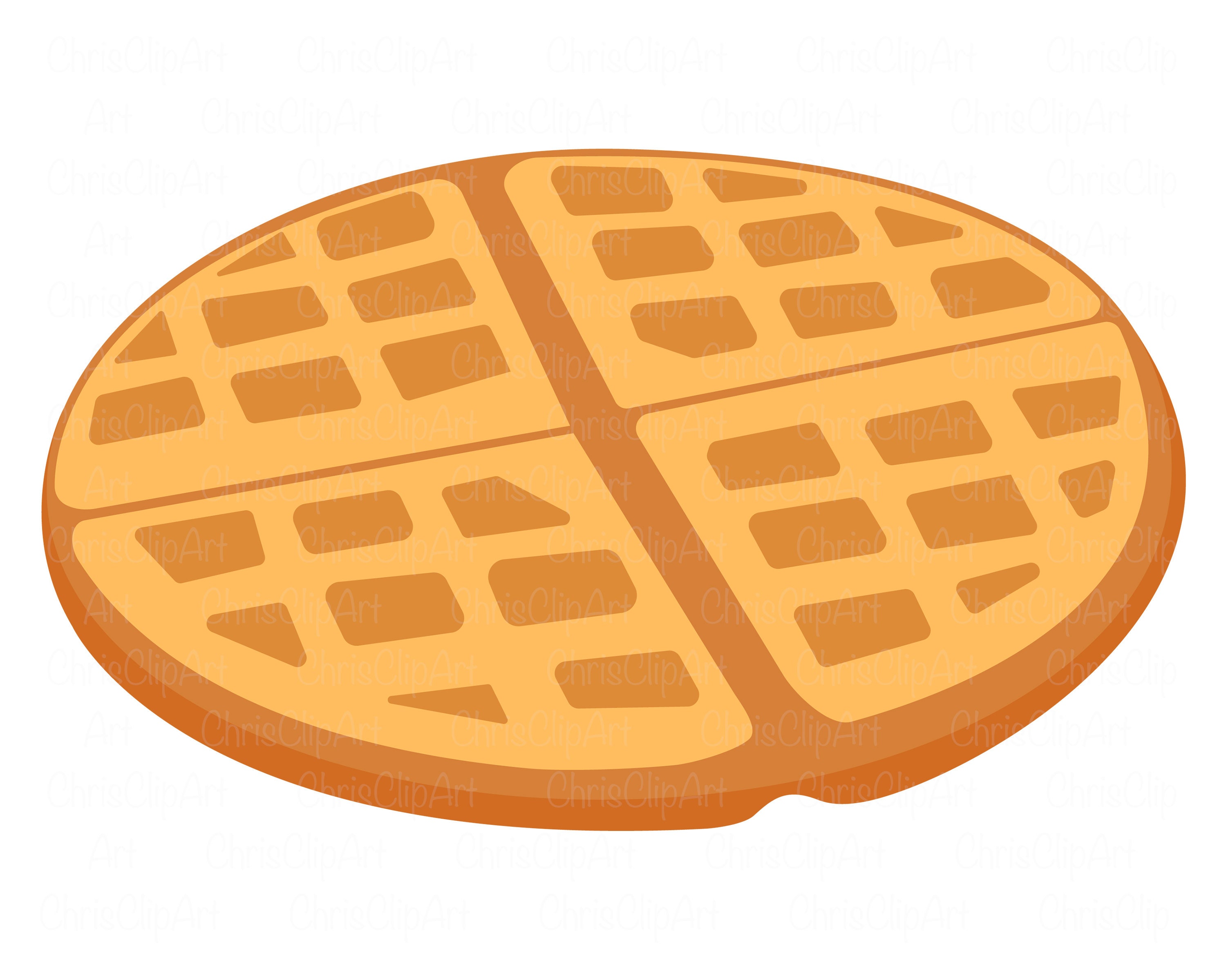 Round Cartoon Waffles