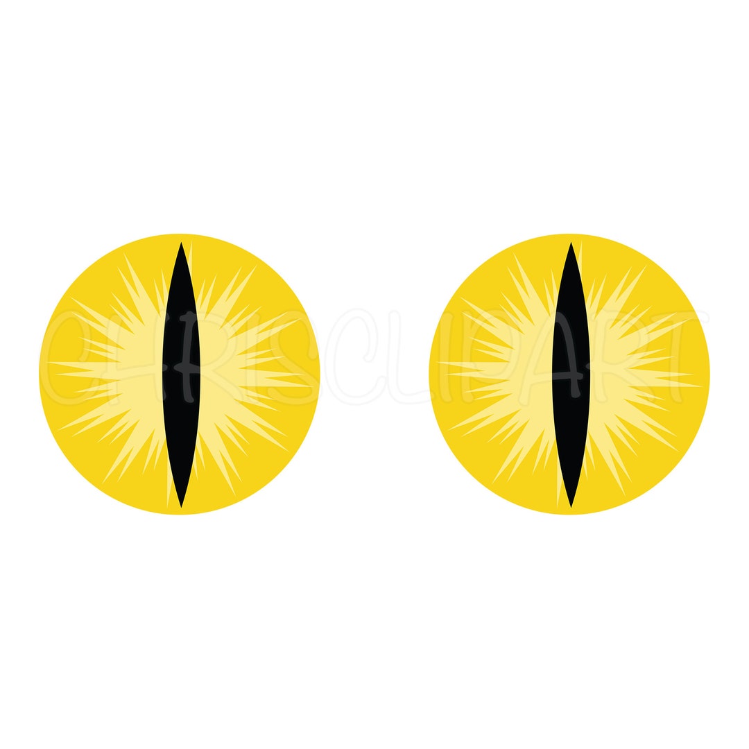 Yellow Snake Eyes SVG PNG JPG - Eye Clipart Graphic for Cricut ...
